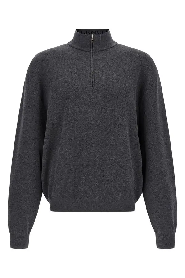 Balenciaga Half Zip Sweater - Gray