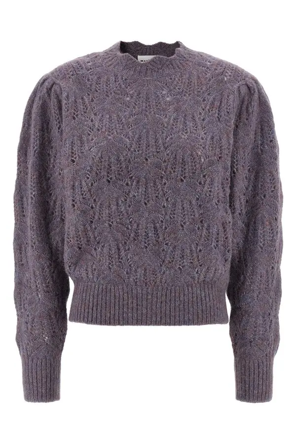 MARANT ETOILE Celestine Alpaca Mélange Pullover - Purple