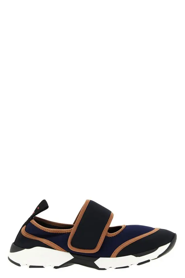 Marni Mary Jane Stretch Lycra Sneakers - Blue