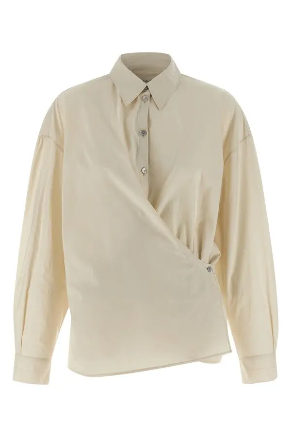LEMAIRE Straight Collar Twisted' Shirt - Beige