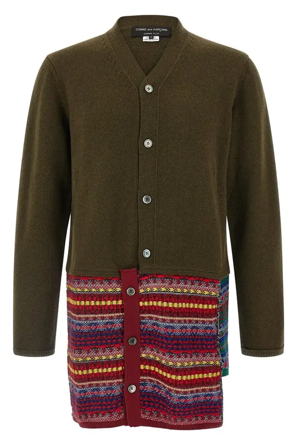 Comme Des Garçons Jacquard Insert Cardigan