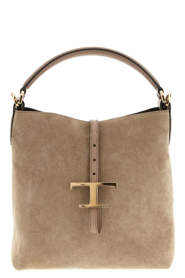 TOD'S T Timeless Mini Bucket Bag - Beige