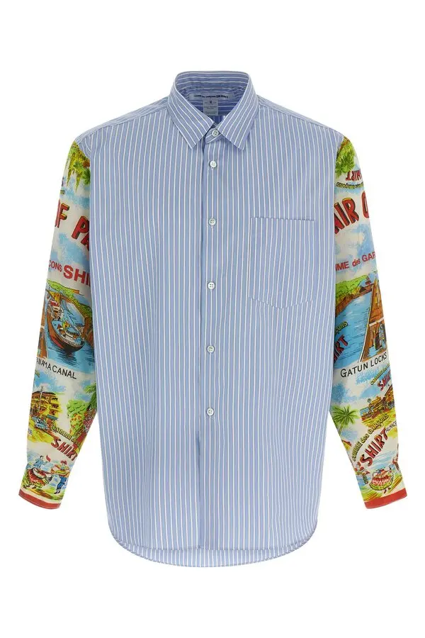 Comme Des Garçons Patterned Sleeve Shirt
