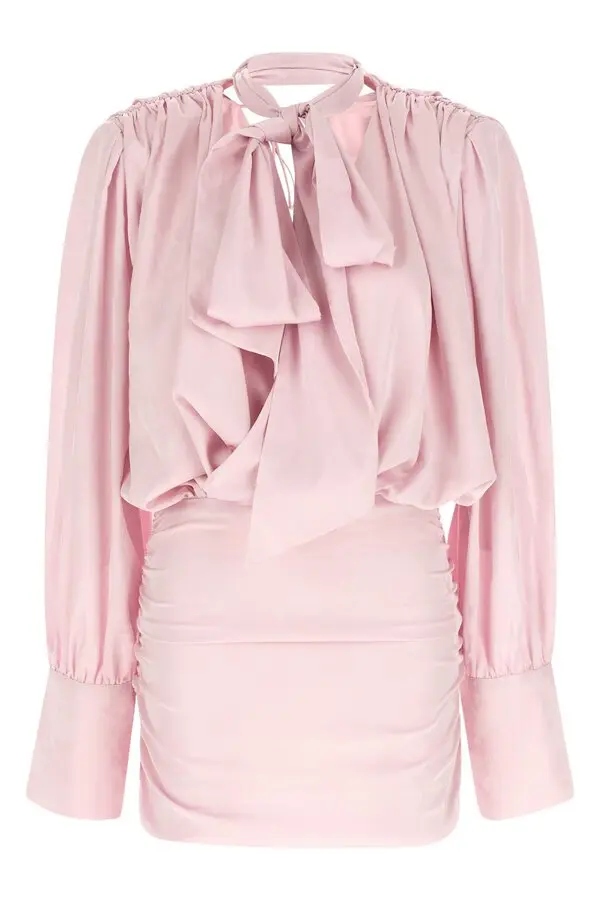 ROTATE BY BIRGER CHRISTENSEN Silk-effect Floral Mini Dress