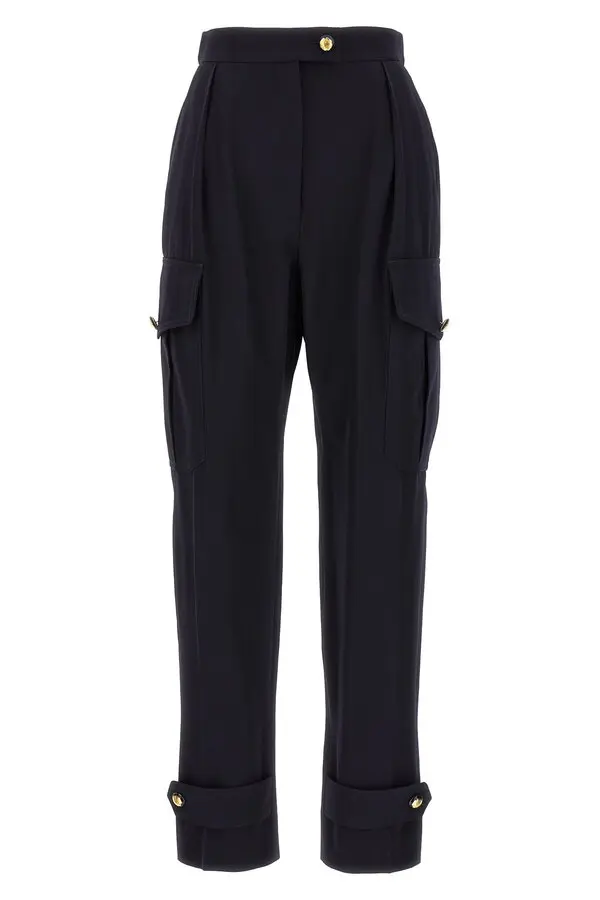 Alexander McQueen Wool And Cotton Blend Cargo Trousers