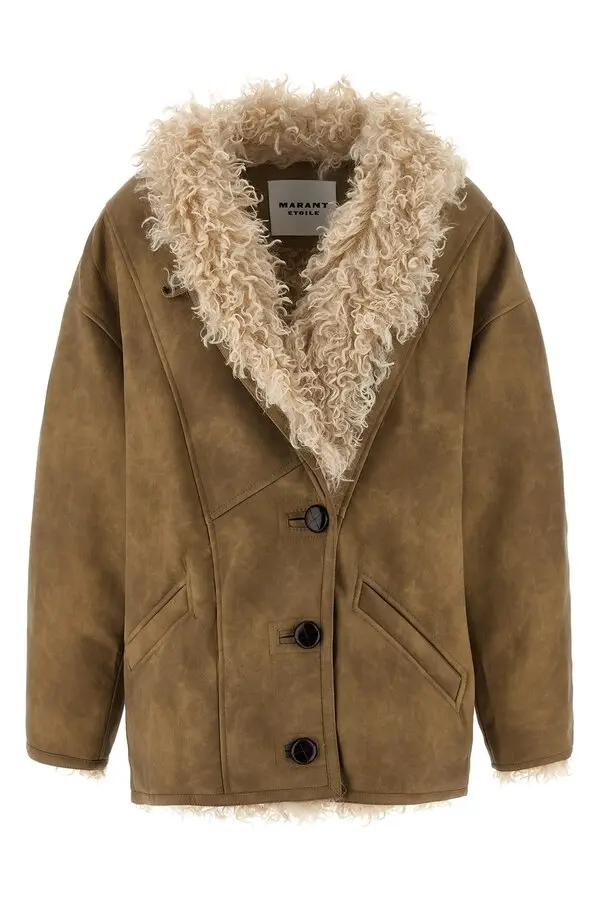 MARANT ETOILE Clea Suede Effect Fabric Jacket