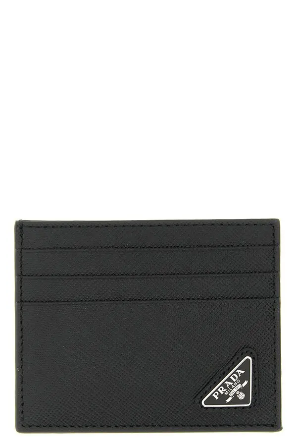 Prada Logo Leather Card Holder
