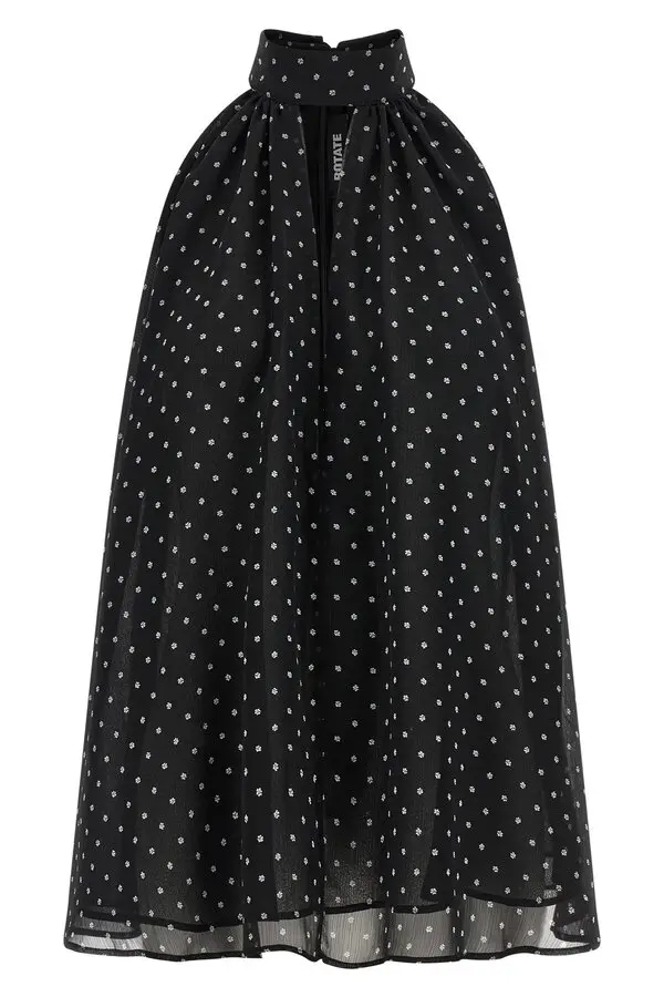 ROTATE BY BIRGER CHRISTENSEN Halterneck Bow Top - Black
