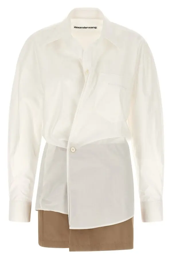 Alexander Wang Pre-styled Wrap Shirt Dress
