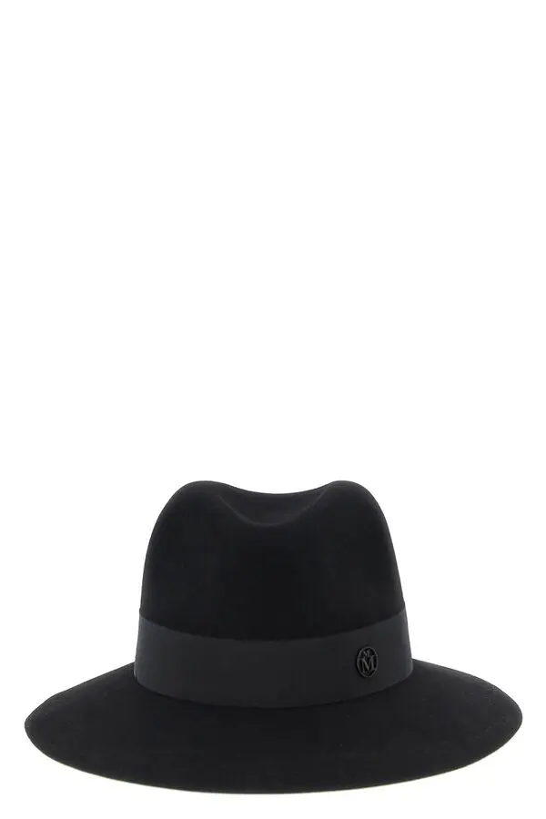 MAISON MICHEL Henrietta Fedora Hat - Black