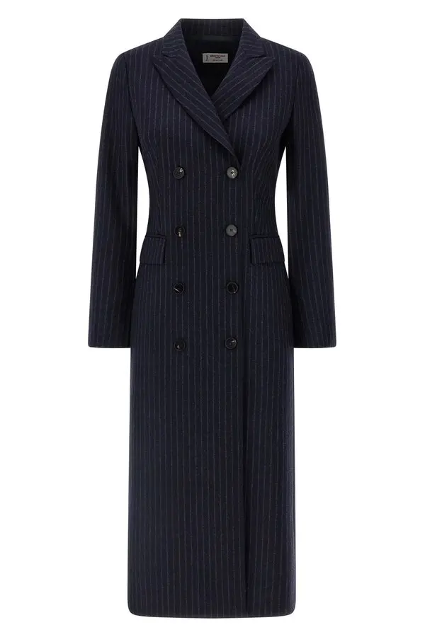 Alberto Biani Pinstripe Coat