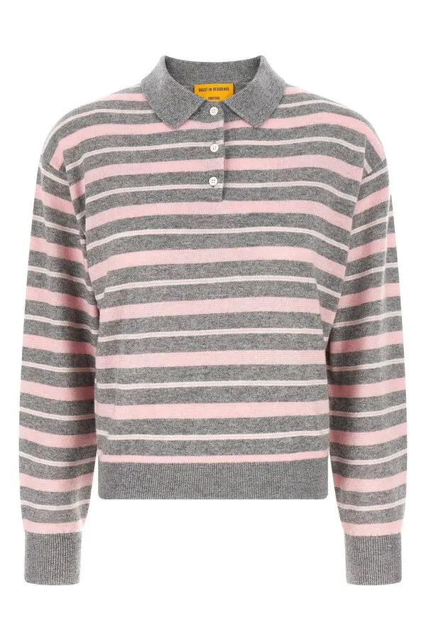 Guest In Residence Clloegiate Stripe Polo' Sweater - Multi