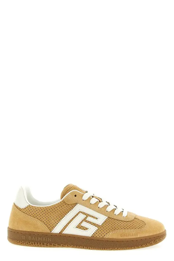 Balmain Suede Low Top Sneakers