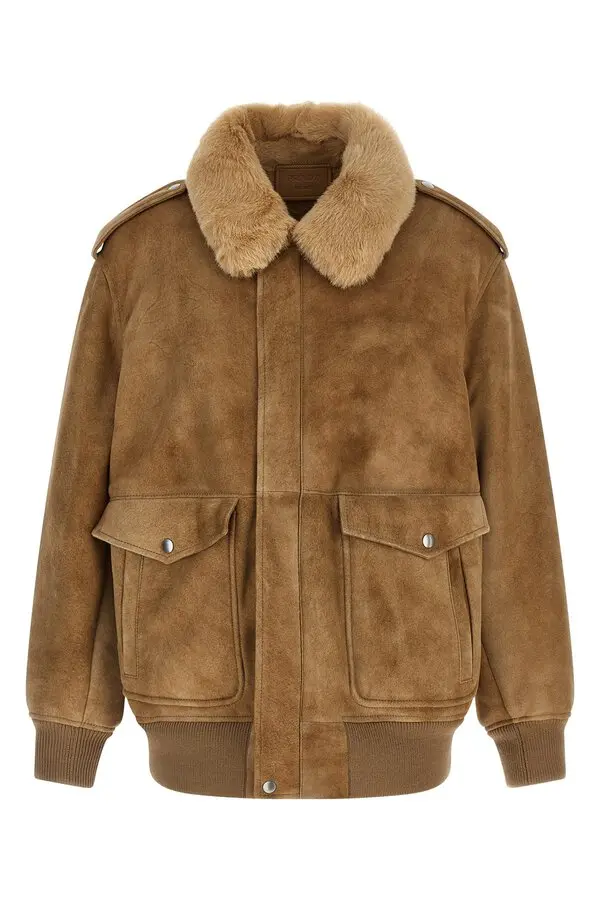 Prada Sheepskin Bomber Jacket