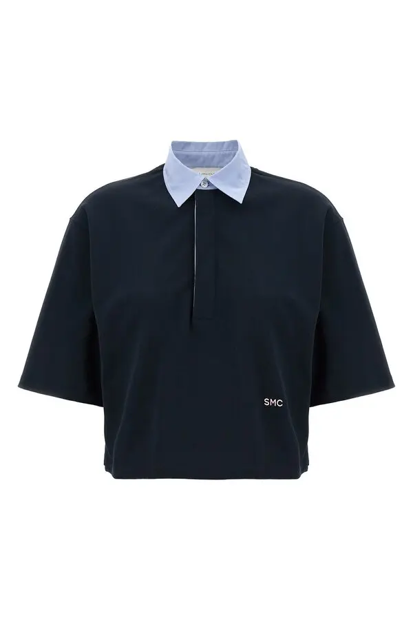Stella McCartney Cropped Piqué Polo Shirt