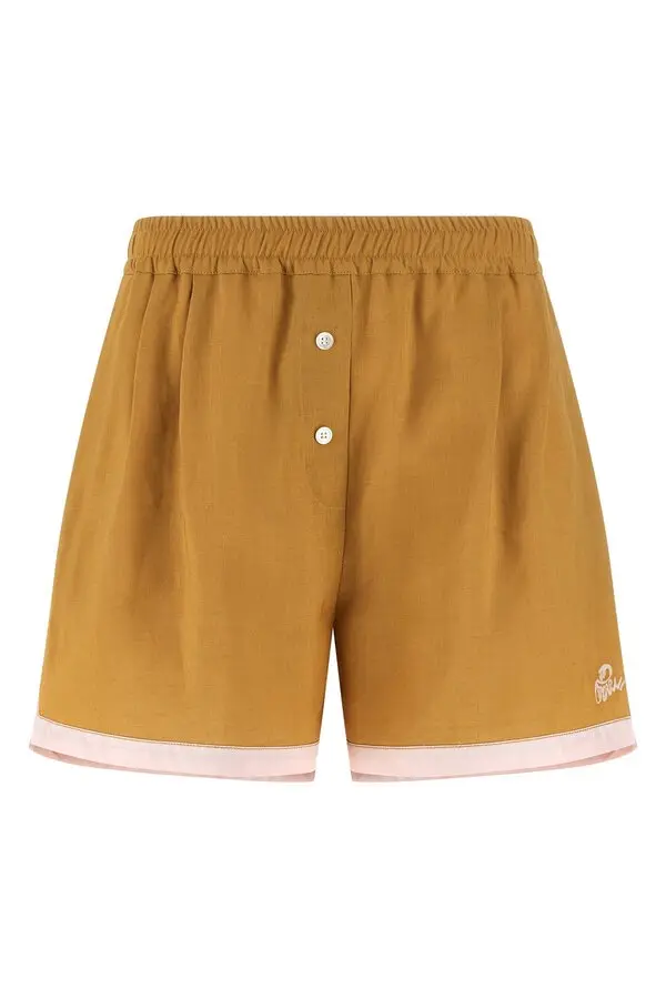 Marni Linen Shorts - Yellow