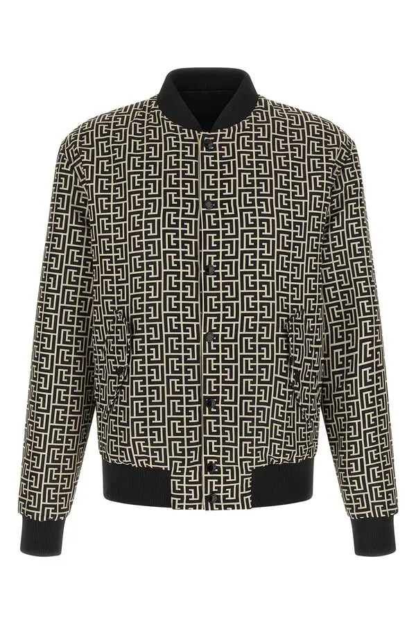 Balmain Monogram Reversible Bomber Jacket