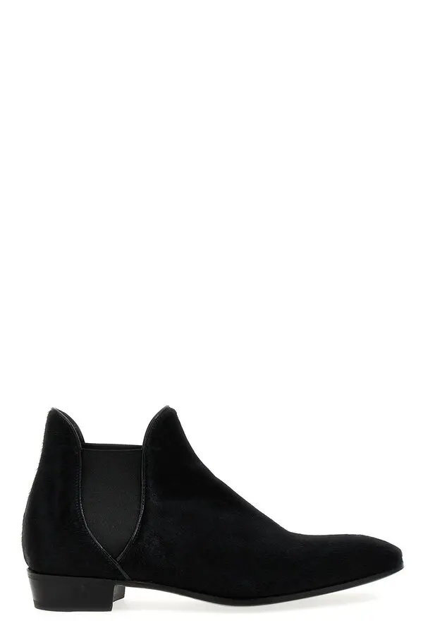 LIDFORT Calf Hair Ankle Boots