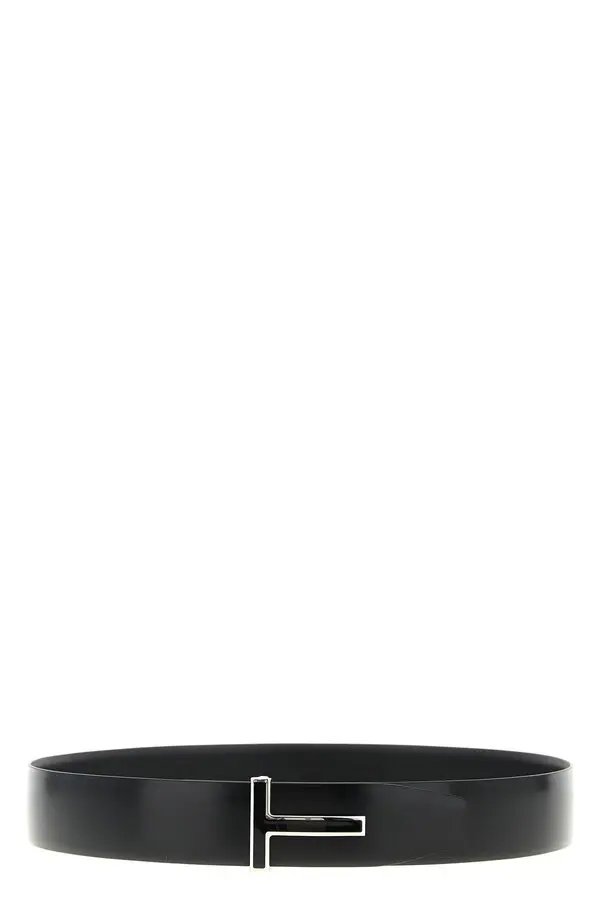 TOM FORD Shiny Leather Belt - Black