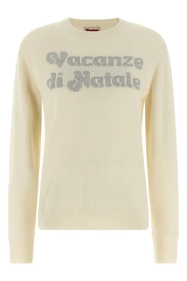 MC2 SAINT BARTH Queen Vacanze Di Natale Limited Edition Cashmere Blend Pullover - White