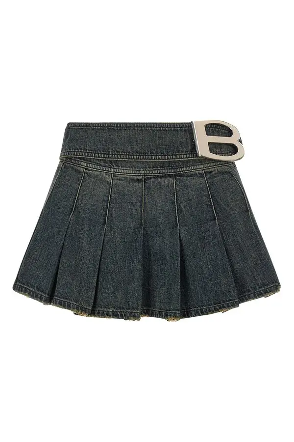 Balenciaga Buckle Pleated Skirt