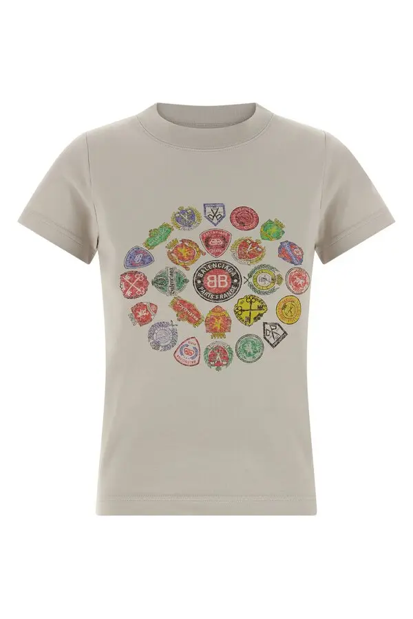 Balenciaga Cotton Logo Print T-shirt