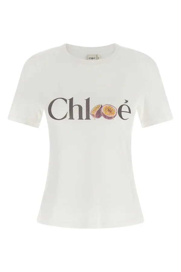 Chloé Printed Cotton Jersey T-shirt