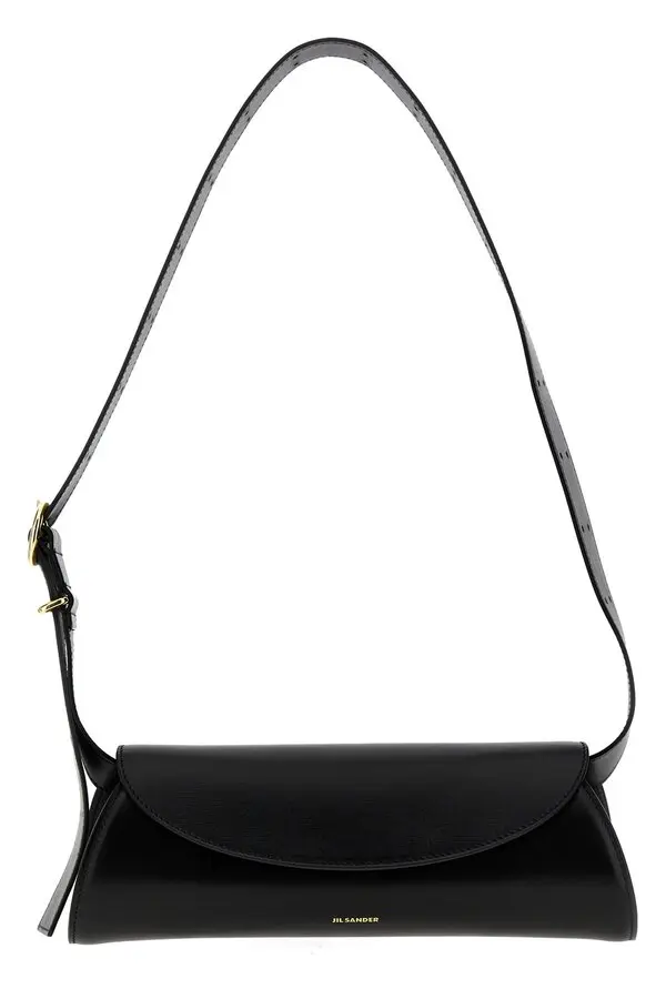 JIL SANDER Cannolo Small Shoulder Bag - Black