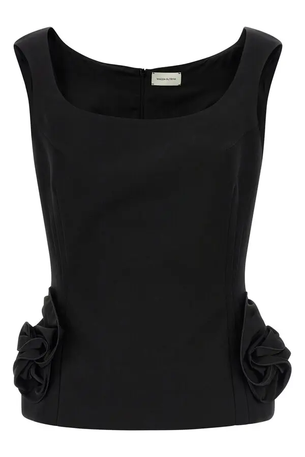Magda Butrym Sleeveless Silk Blend Blouse