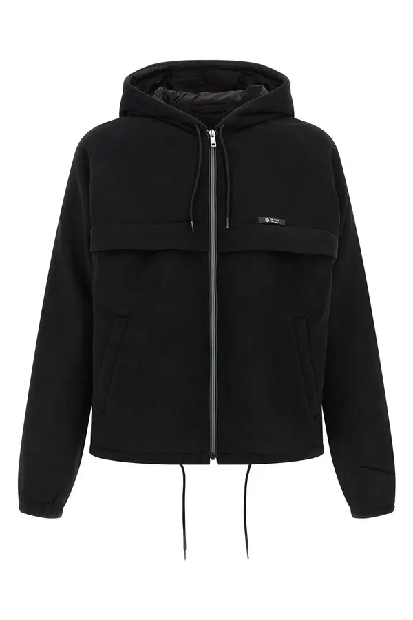Prada Recycled Polyamide Fleece Hooded Jacket