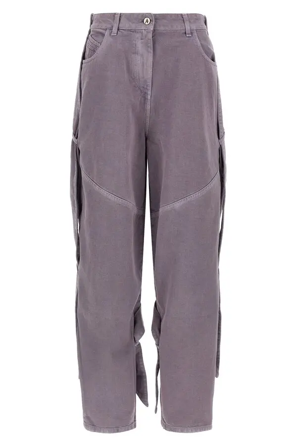 Attico Garment-dyed Cotton Denim Jeans