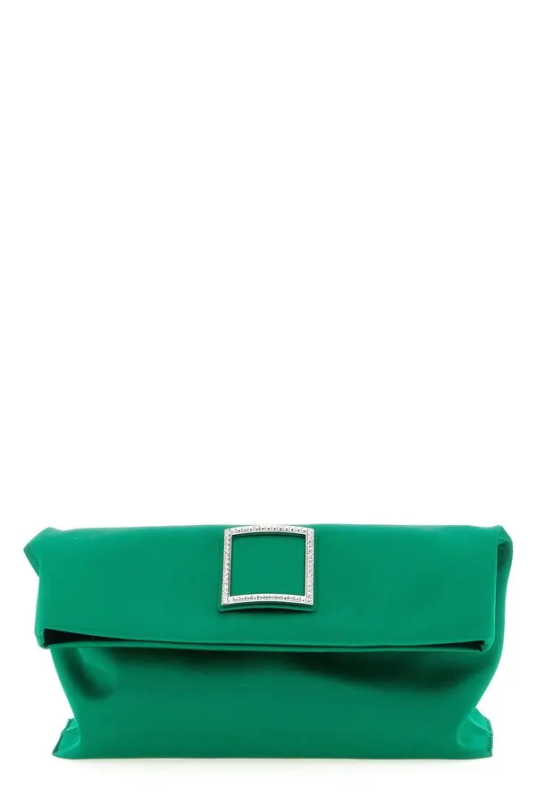 ROGER VIVIER Trompette Satin Clutch Bag