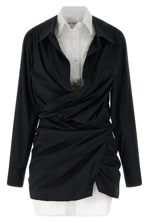 Attico Double Layer Shirt Dress