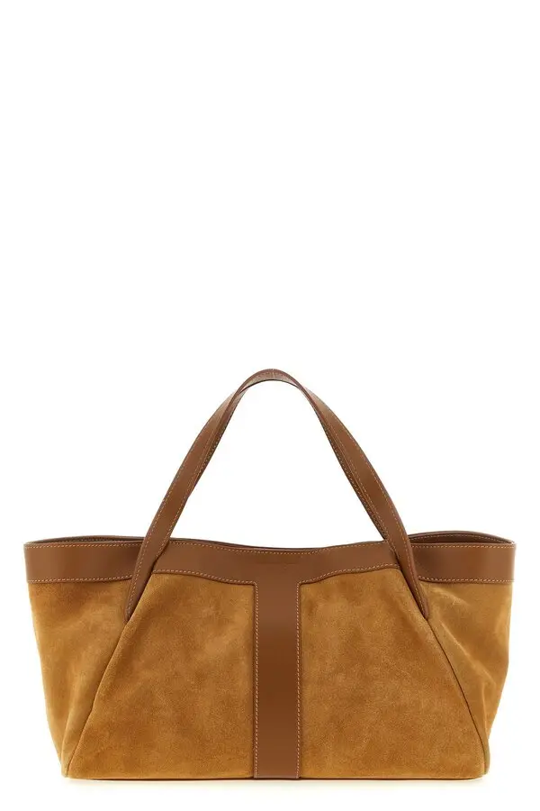 Twin-set Suede Shoulder Bag - Brown