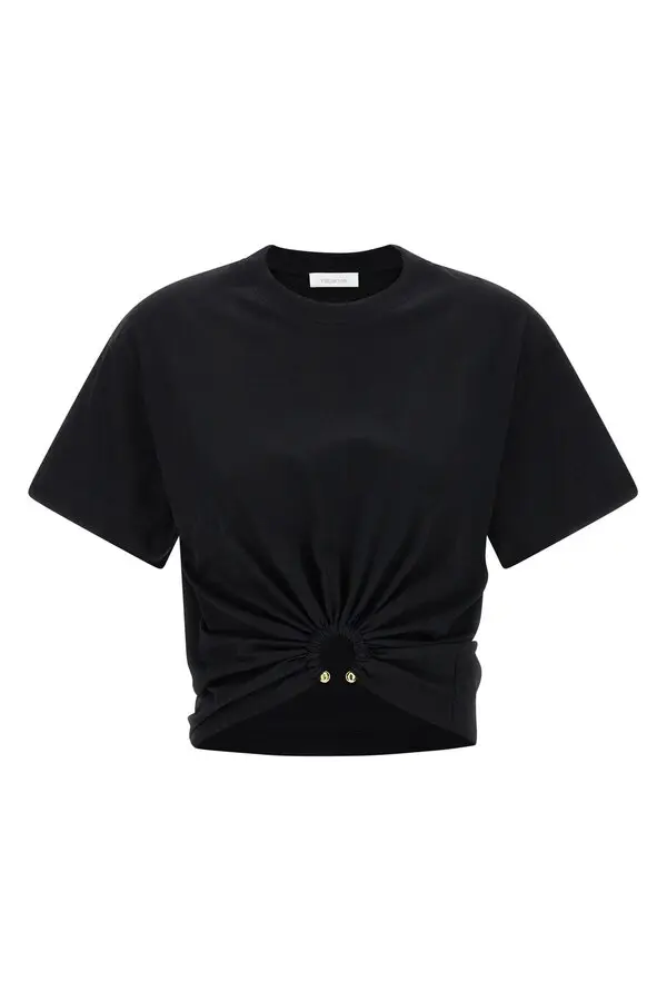 Rabanne Piercing Cotton T-shirt - Black