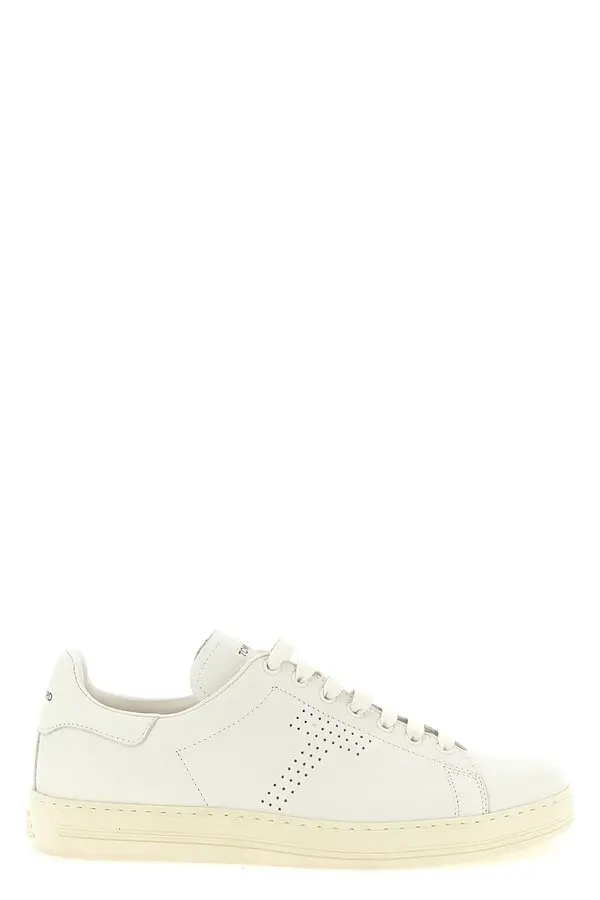 TOM FORD Warwick Full-grain Leather Sneakers - White