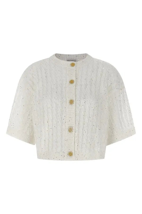 Brunello Cucinelli Dazzling Cable Cardigan