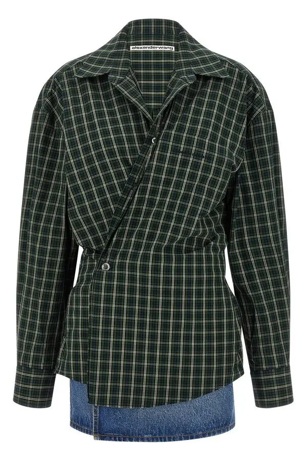 Alexander Wang Wallet Shirt Dress - Green