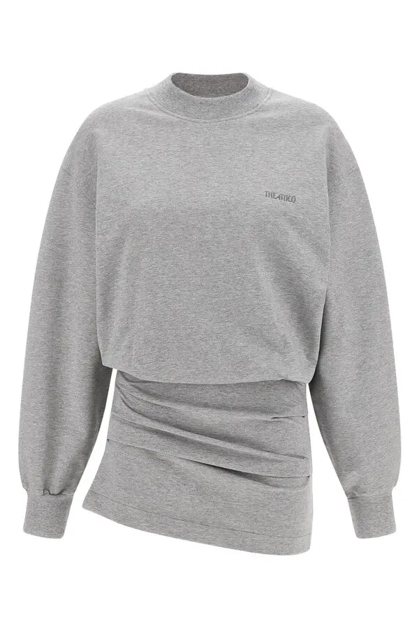 Attico Mélange Sweatshirt Dress - Gray