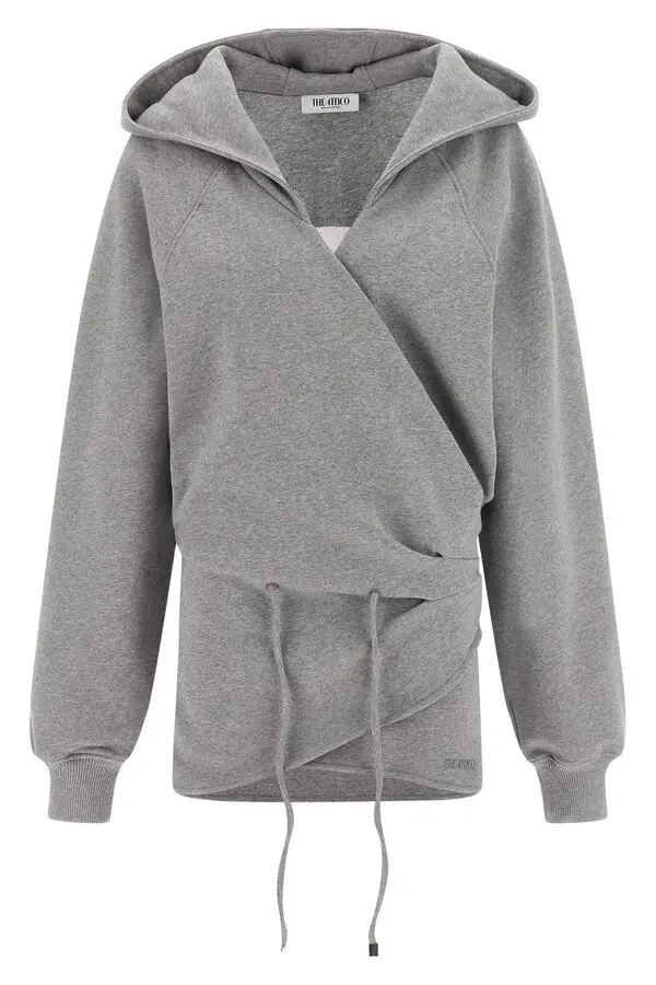 Attico Hooded Mini Dress - Gray