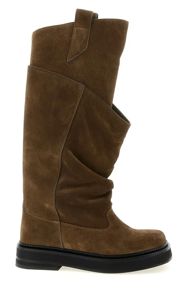 Attico Robin Passeggiata Suede Combat Boots