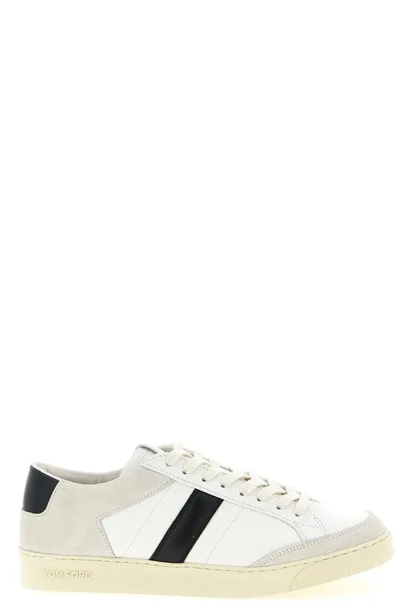 TOM FORD Blake Leather And Suede Sneakers