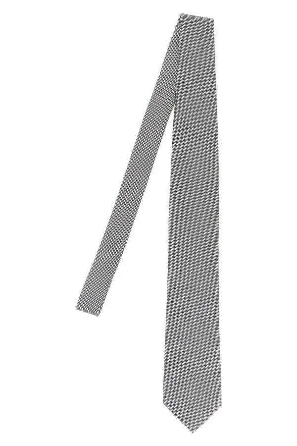 TOM FORD Jacquard Neck Ties - Silver