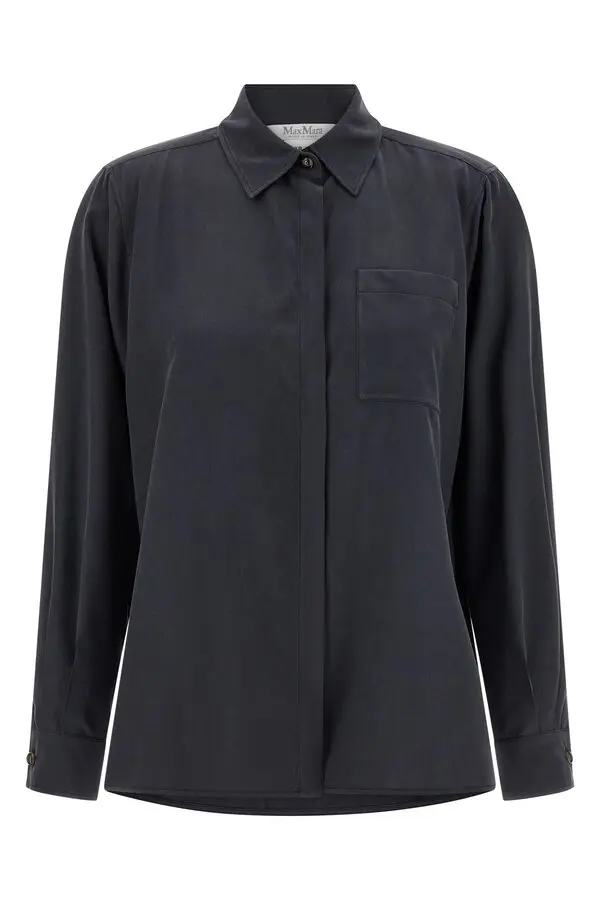 Max Mara Mxmsiamese Silk Shirt - Gray