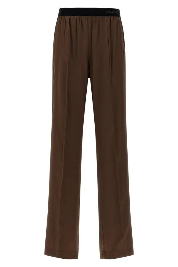 TOM FORD Silk Pants - Brown