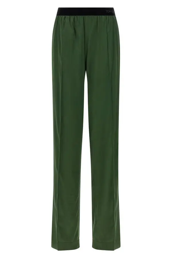 TOM FORD Silk Pants - Green