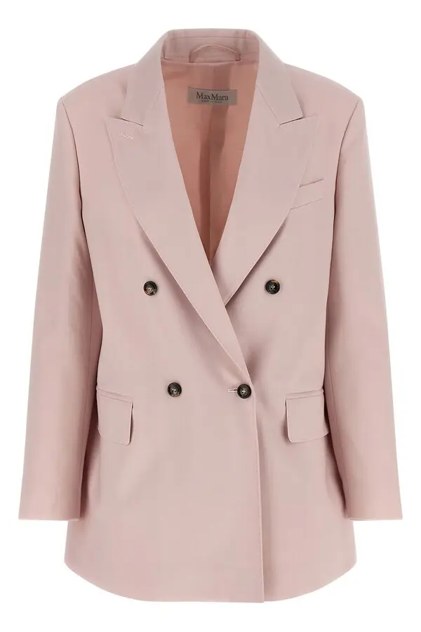 Max Mara Mxmombrosa Wool, Mohair And Silk Double-breasted Blazer