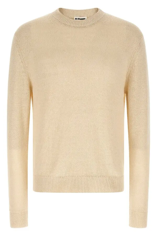 JIL SANDER Silk Hemp Sweater - Beige