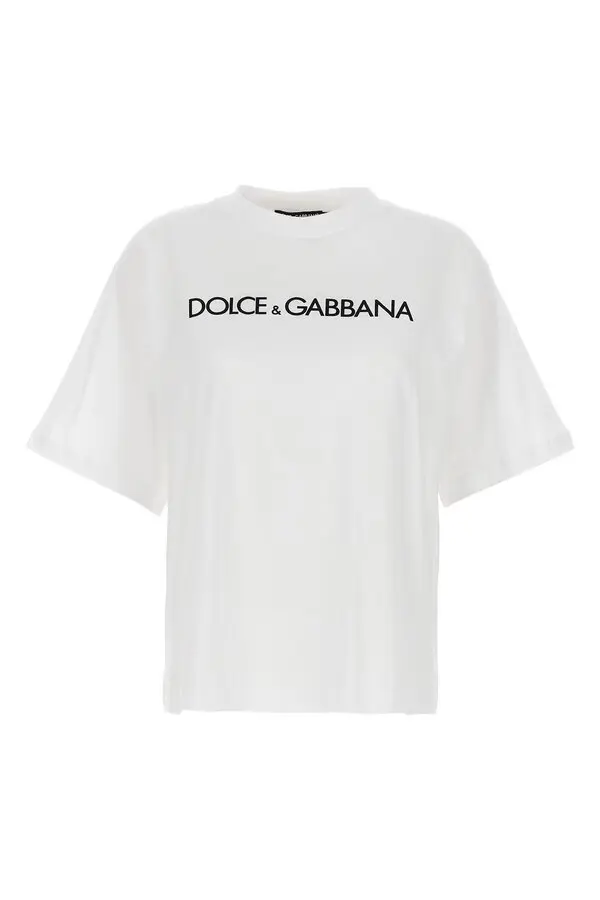 Dolce & Gabbana Logo Print Cotton T-shirt - White
