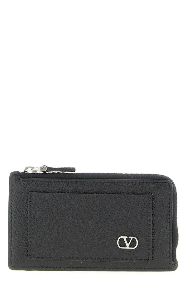 Valentino Garavani Vlogo Signature Coin Purse - Black